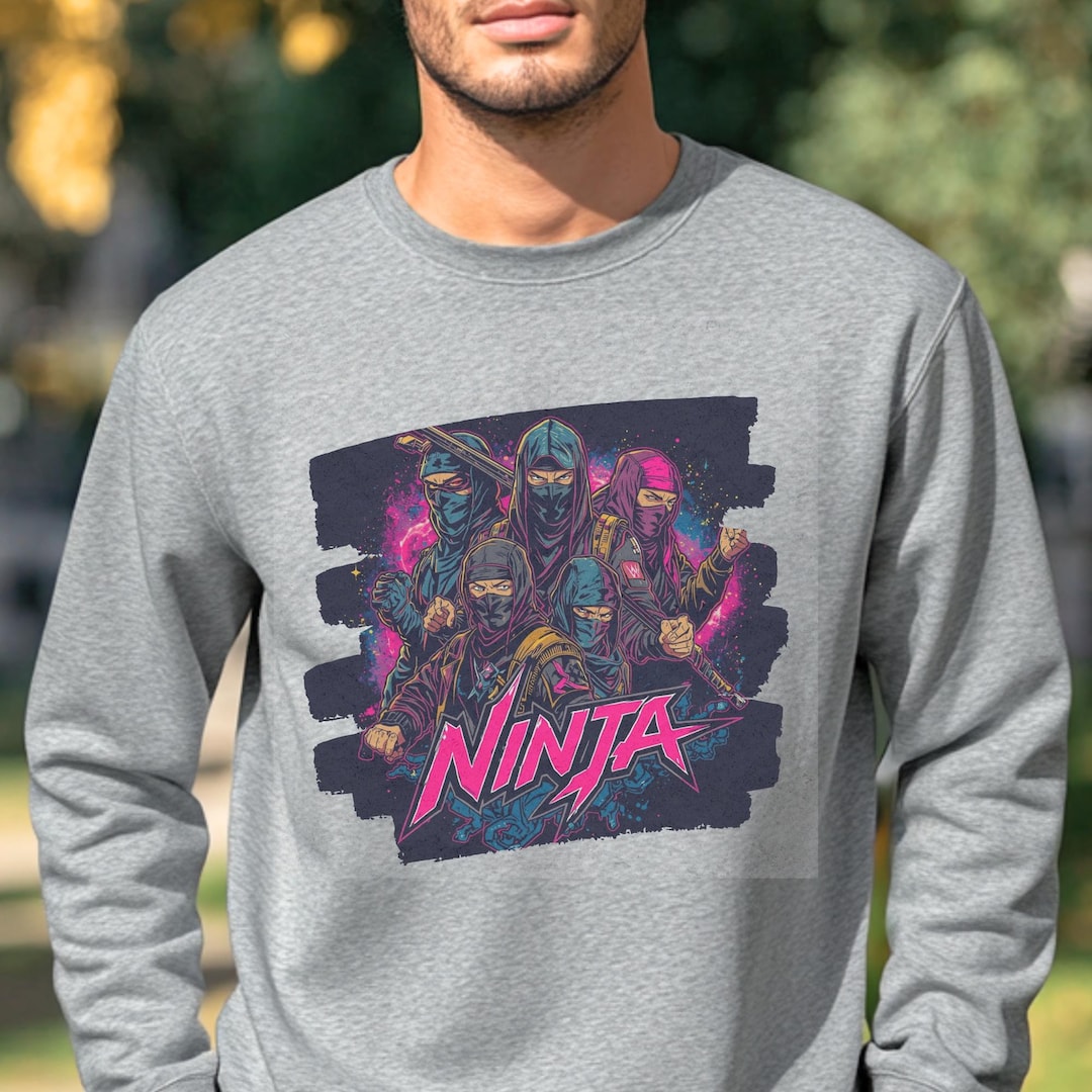 Japanese Ninja Sweatshirt ,ninja Galaxy,unisex Heavy Cotton Long Sleeve ...