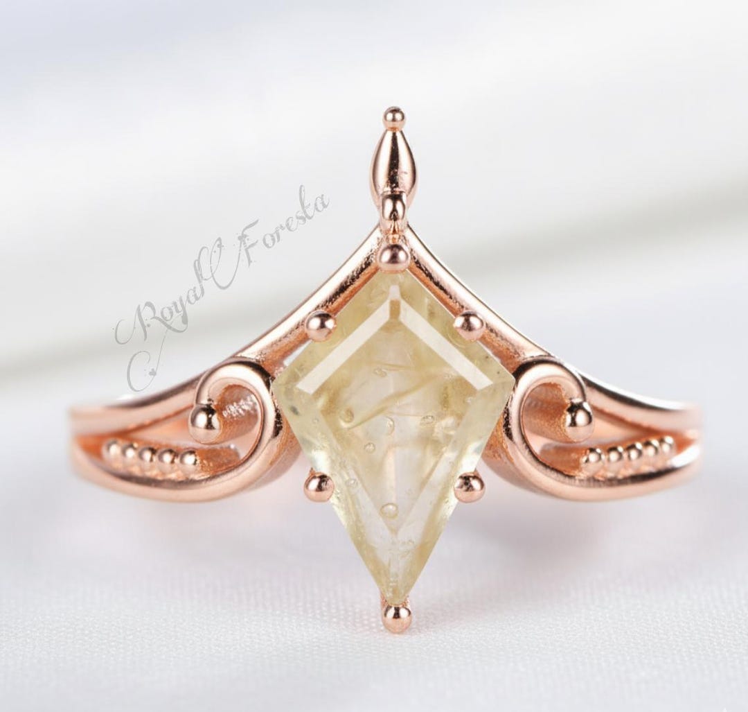 Libyan Desert Glass Ring: Sterling Silver Raw Cut Gemstone - Etsy