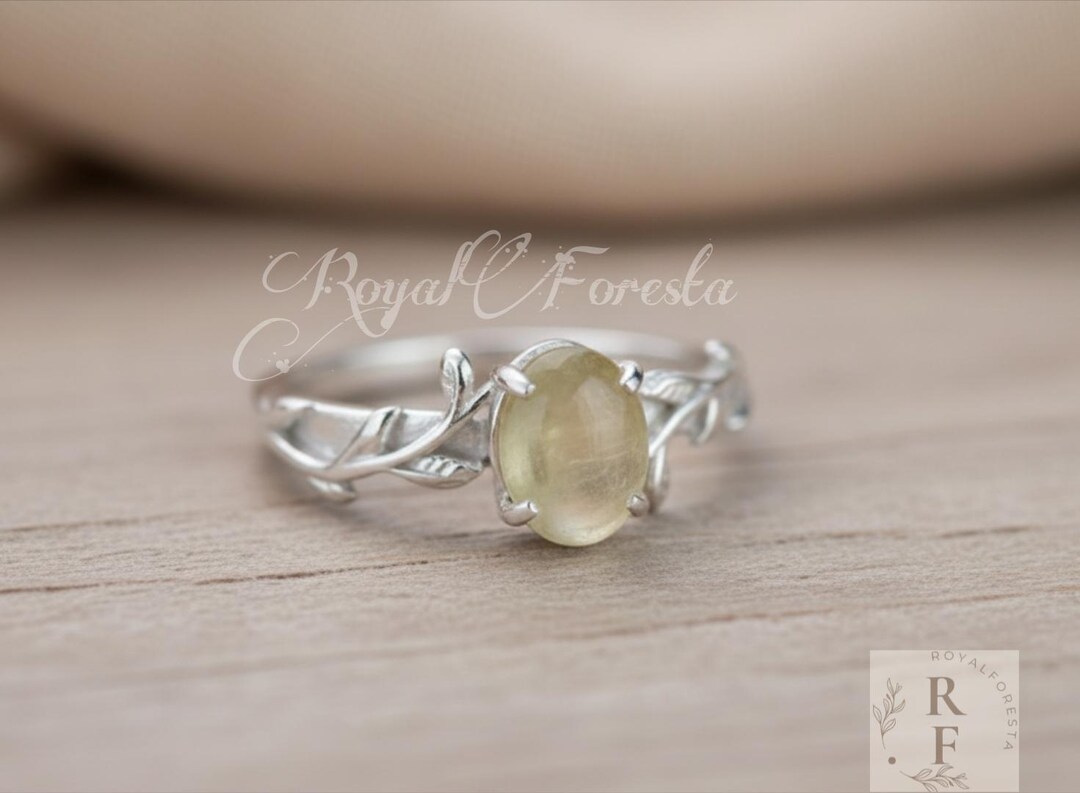 Sterling Silver Libyan Desert Glass Ring: Raw Gemstone, Unisex - Etsy