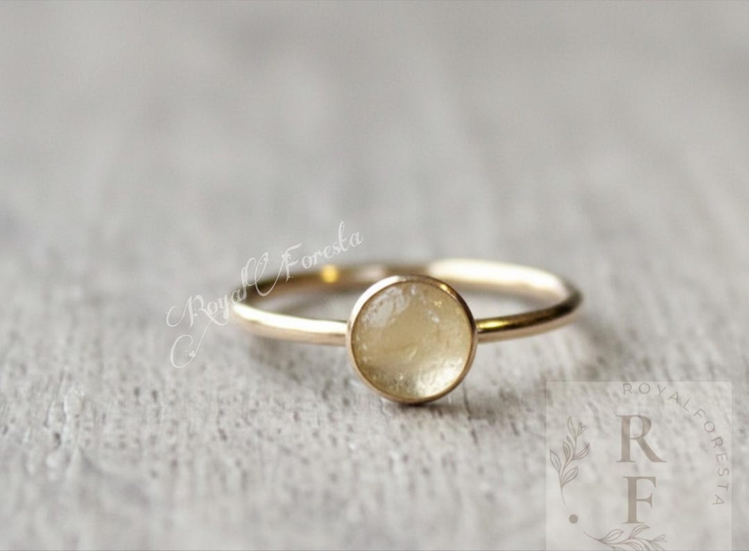 Libyan Desert Glass Ring, Sterling Silver, Gemstone Ring - Etsy