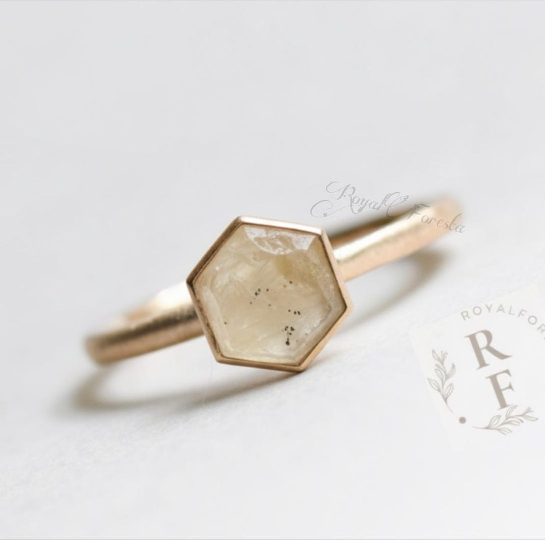 Libyan Desert Glass Sterling Silver Ring: Raw Gemstone, Unisex Design ...