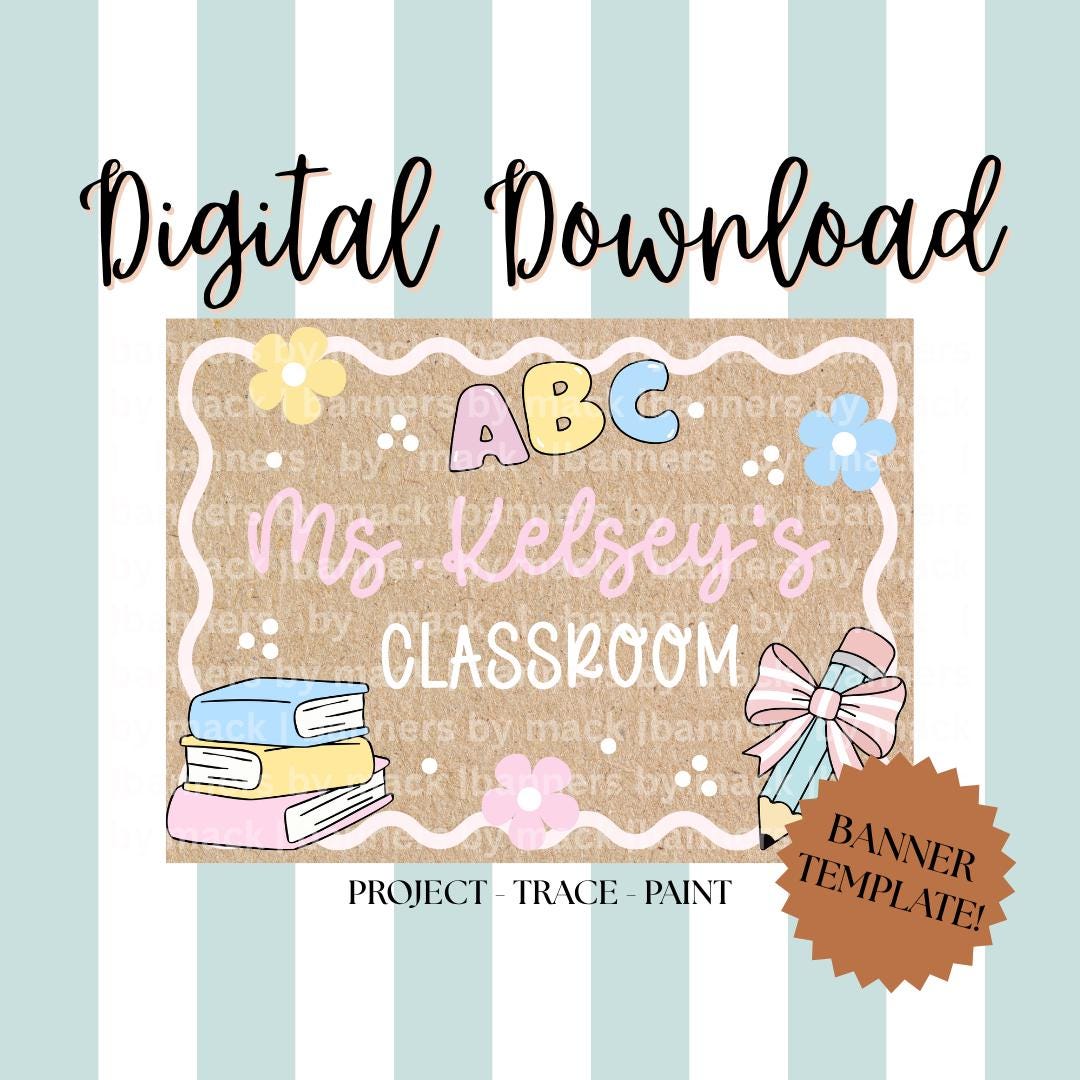 Pastel Classroom Banner Template | Editable Canva Design (digital ...