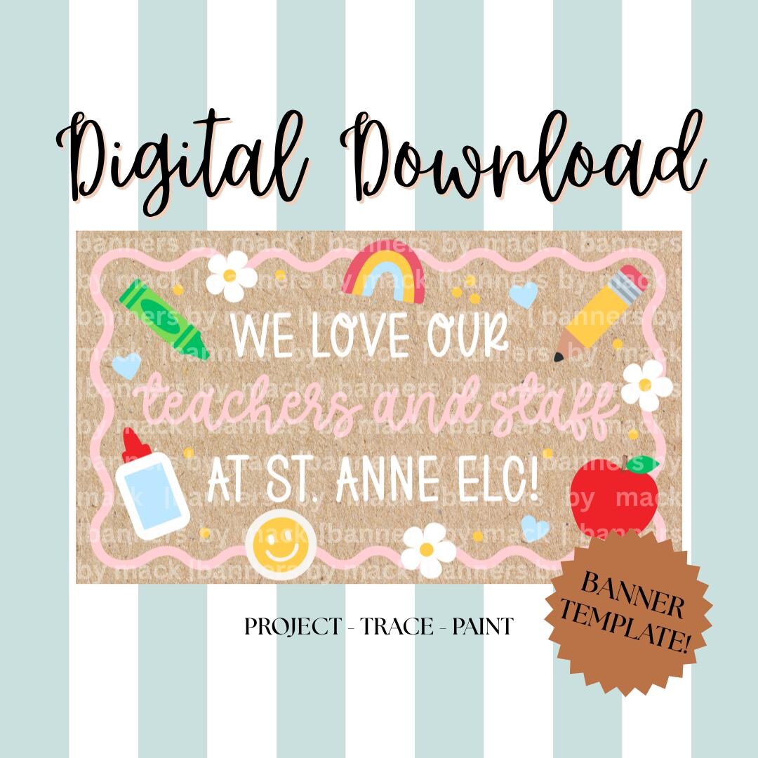 Teacher Appreciation Classroom Banner Template | Editable Canva Design ...