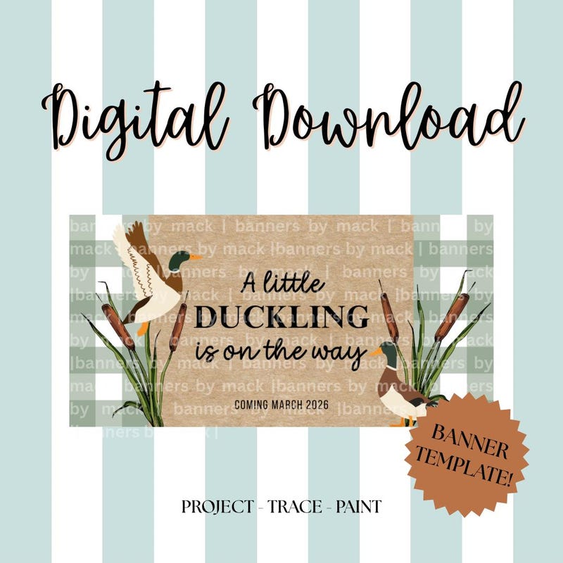 Duckling Banner Template - Etsy