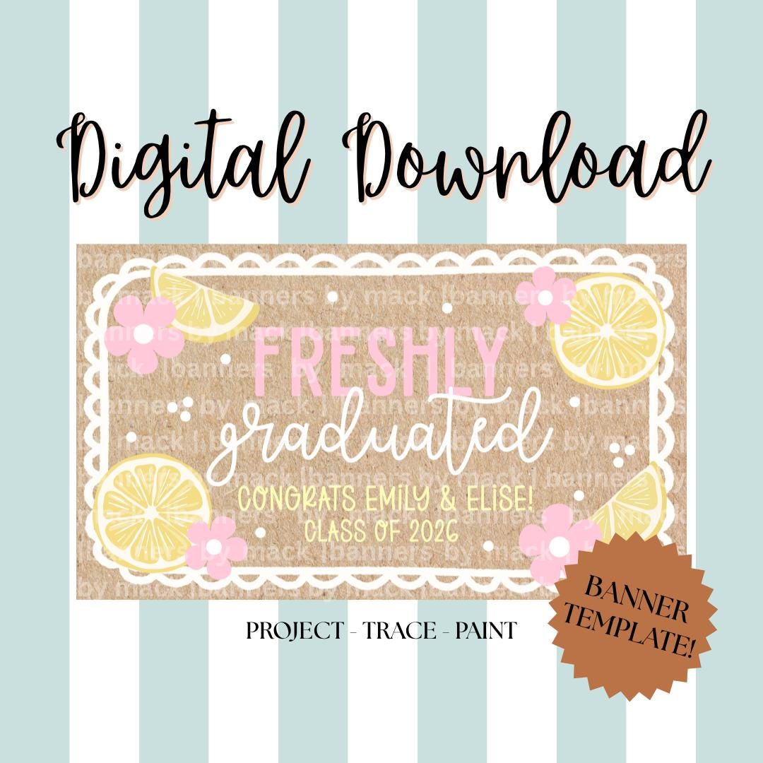 Freshly Graduated Lemon Banner Template 60