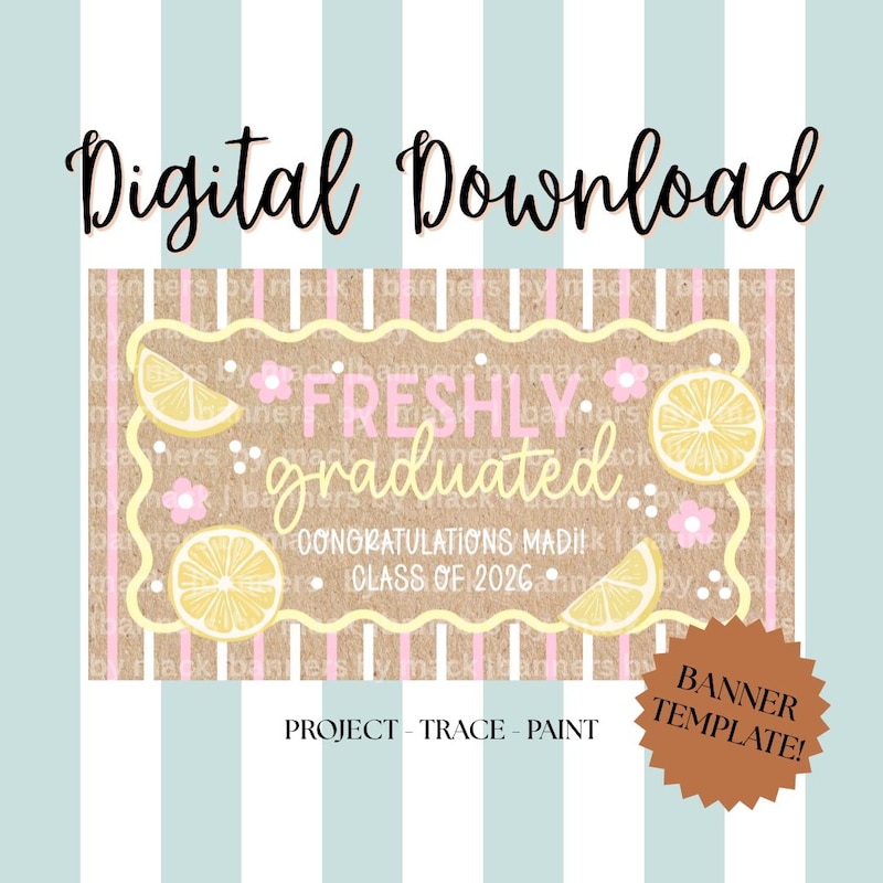 Freshly Graduate Banner - Etsy