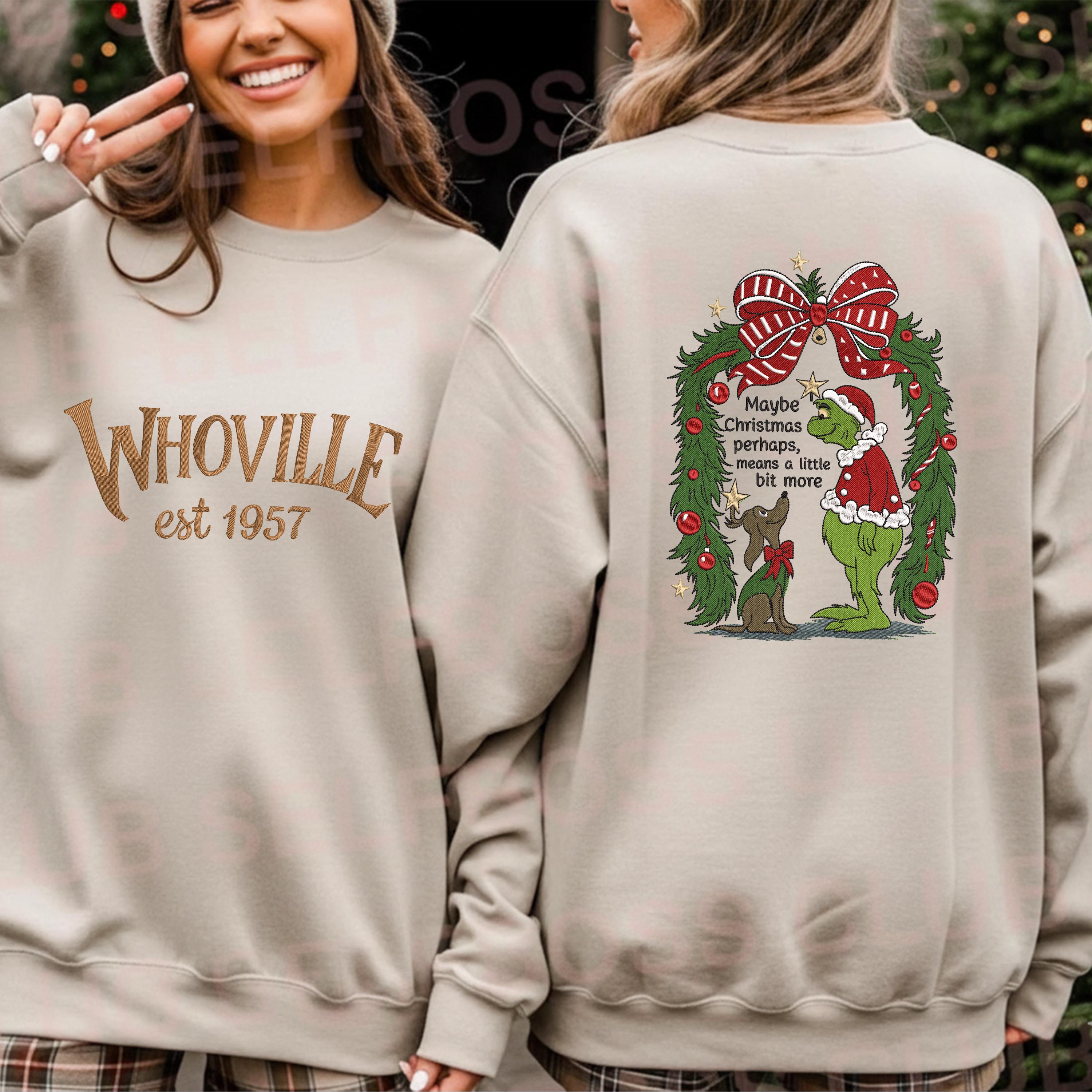 Grinch Embroidery Design, Merry Grinchmas File, Christmas Machine ...