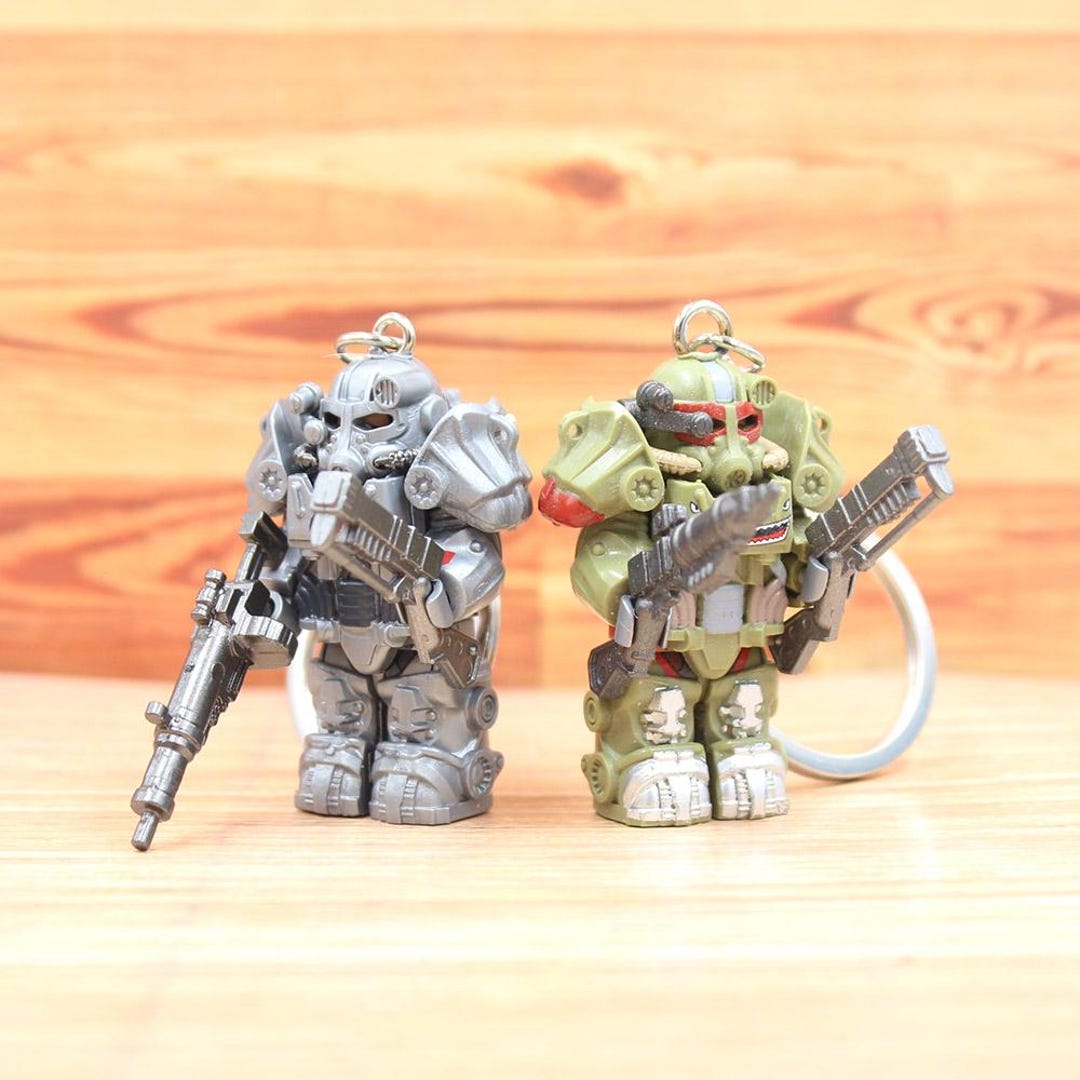 Sci-fi Movie Character Keychain Inspired by T-60 Power Armor and ...