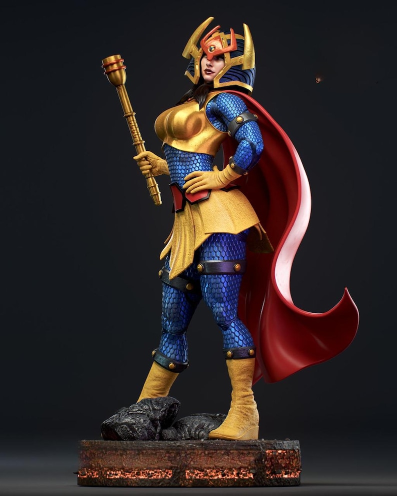 Golden Valkyrie – Majestic Warrior Queen STL Statue - Etsy