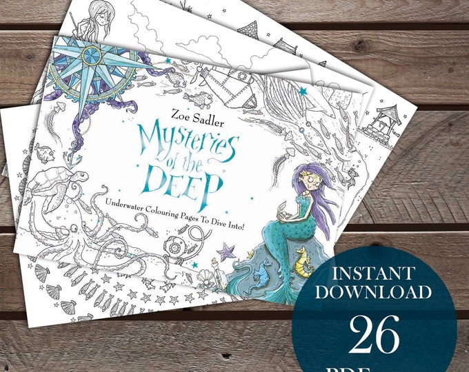 Mermaids and Animal Companions Coloring Collection Coloring - Etsy