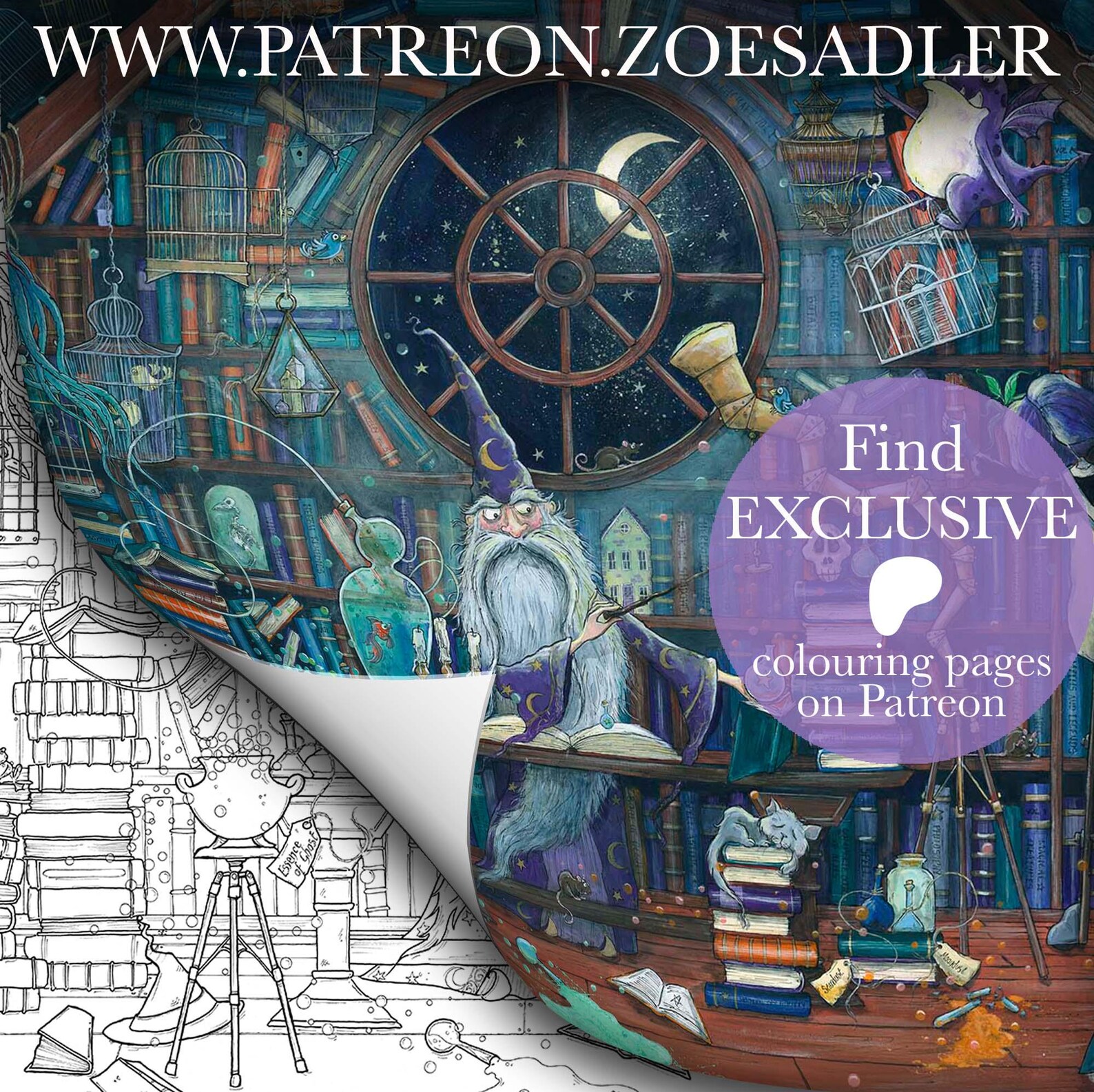 Nautical Compass A4 Printable Coloring Page for Adults, Mysteries of ...