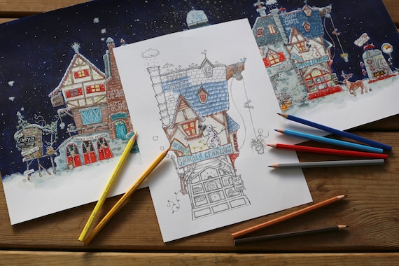 Tinseltown Fun Christmas Holiday Coloring Pages Colouring - Etsy UK