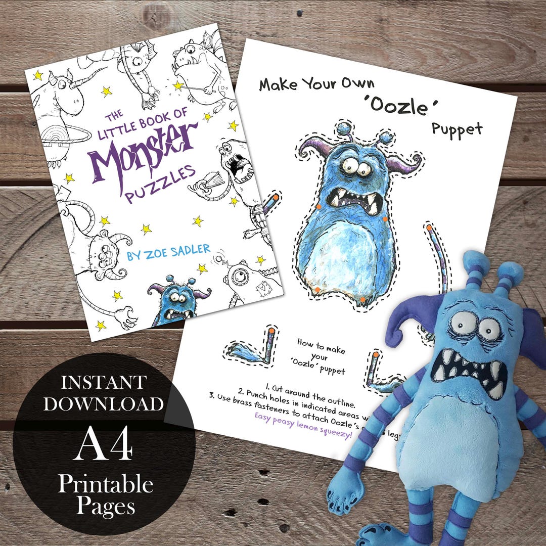 Halloween Monster PDF Activity Book - Etsy