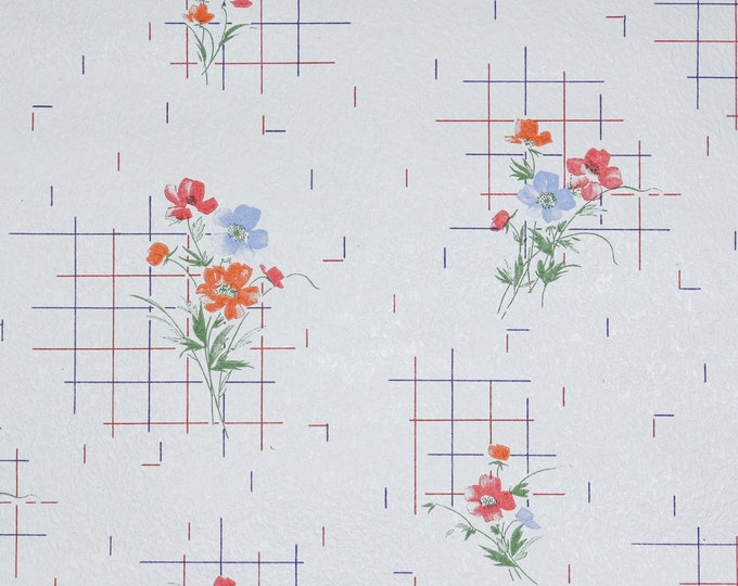 Retro Wallpaper by the Yard 80s Vintage Wallpaper 1980s Floral ...