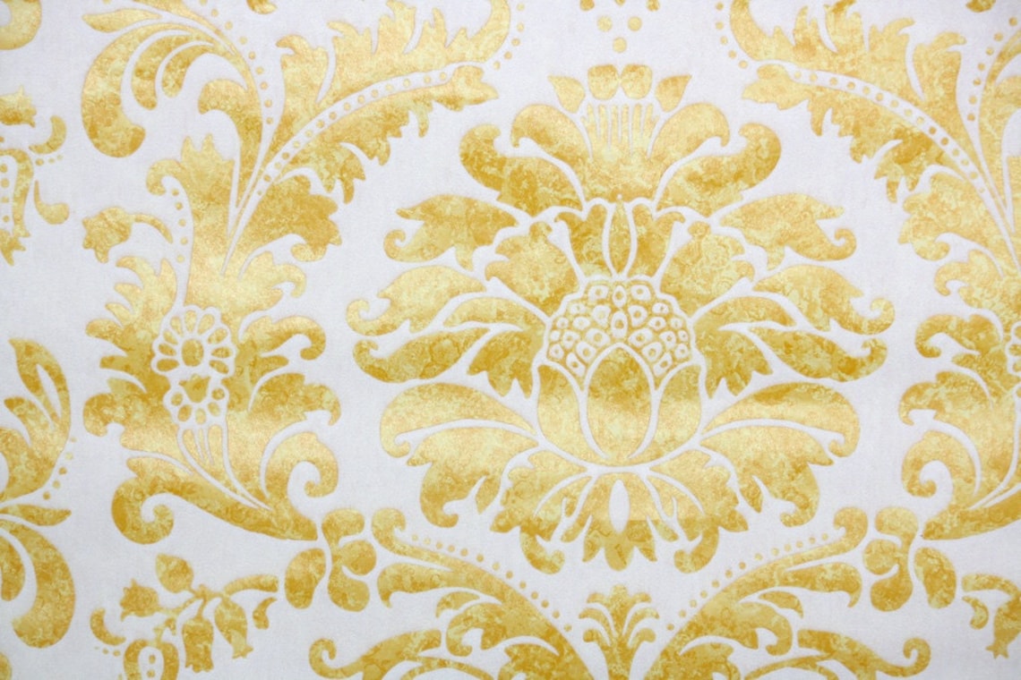 Retro Flock Wallpaper by the Yard 70s Vintage Flock Wallpaper - Etsy