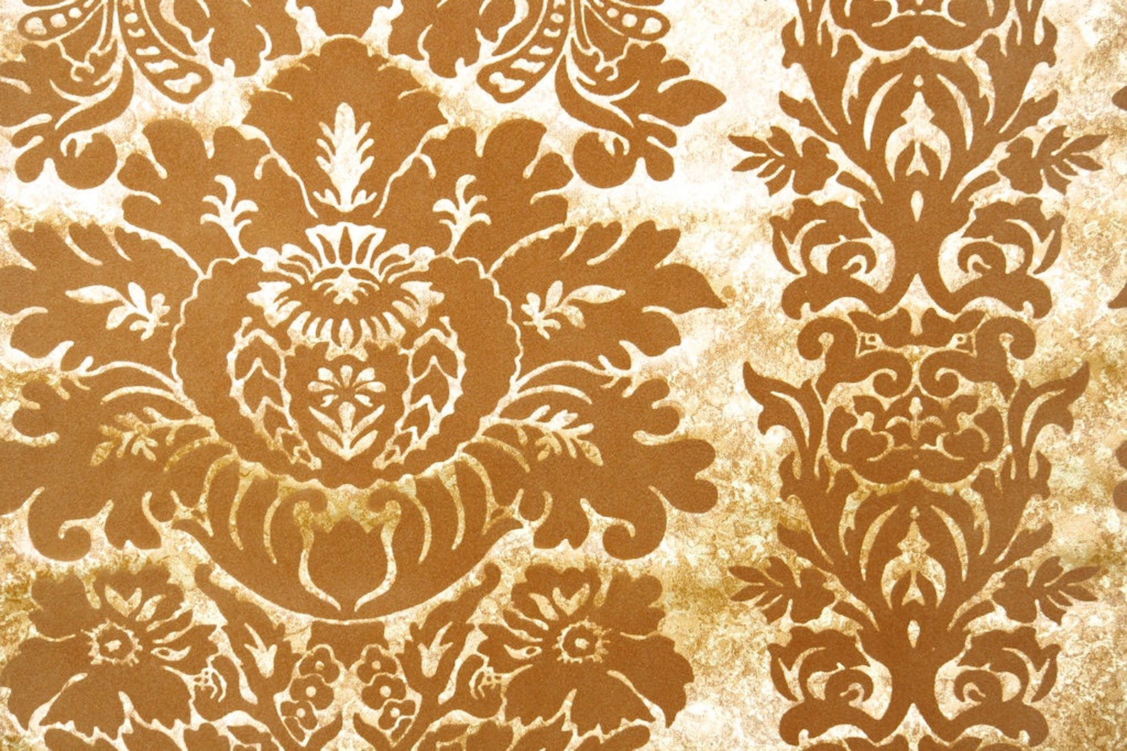 Retro Flock Wallpaper by the Yard Vintage Flock Wallpaper - Etsy