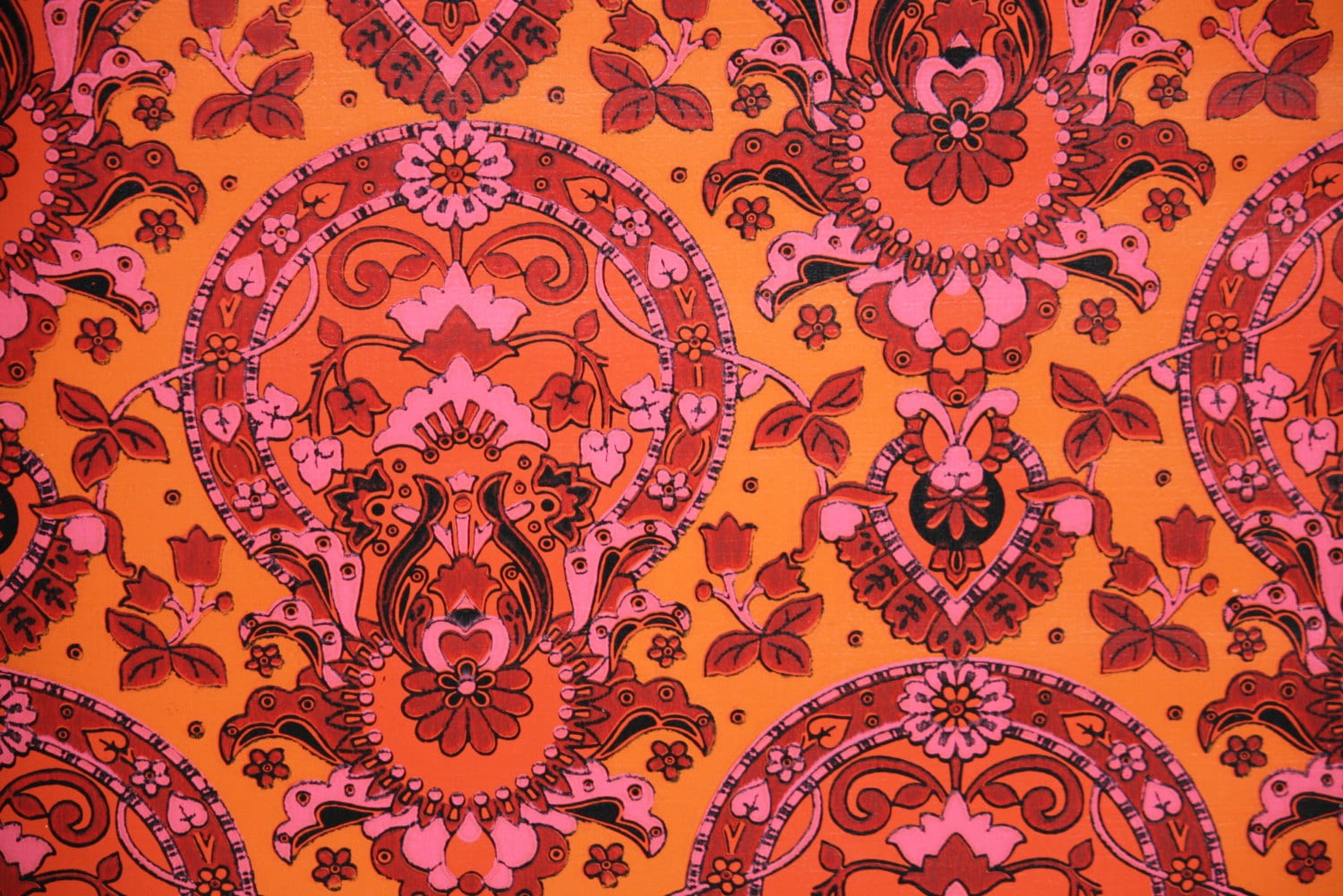 Retro Wallpaper By The Yard 70s Vintage Wallpaper 1970s