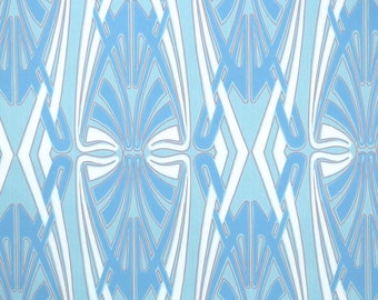 Retro Wallpaper by the Yard 70s Vintage Wallpaper 1970s Blue | Etsy