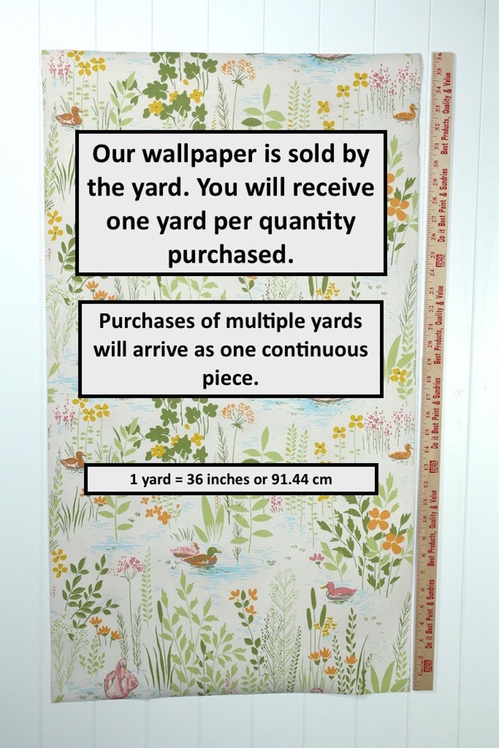 Retro Wallpaper by the Yard 80s Vintage Wallpaper 1980s - Etsy