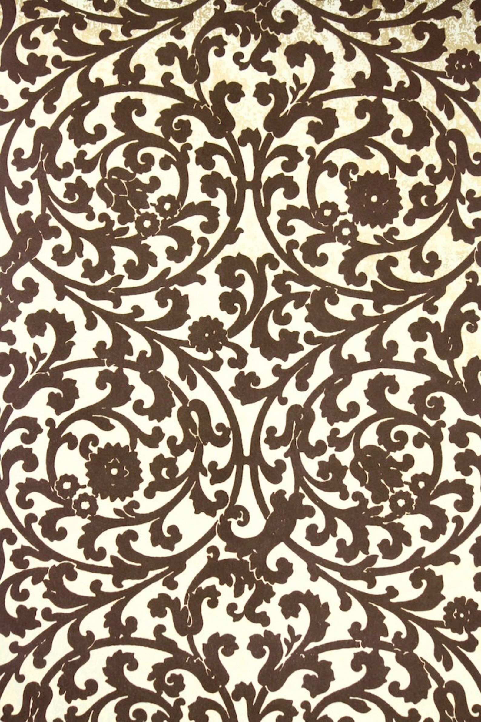 Retro Flock Wallpaper by the Yard 70s Vintage Flock Wallpaper - Etsy