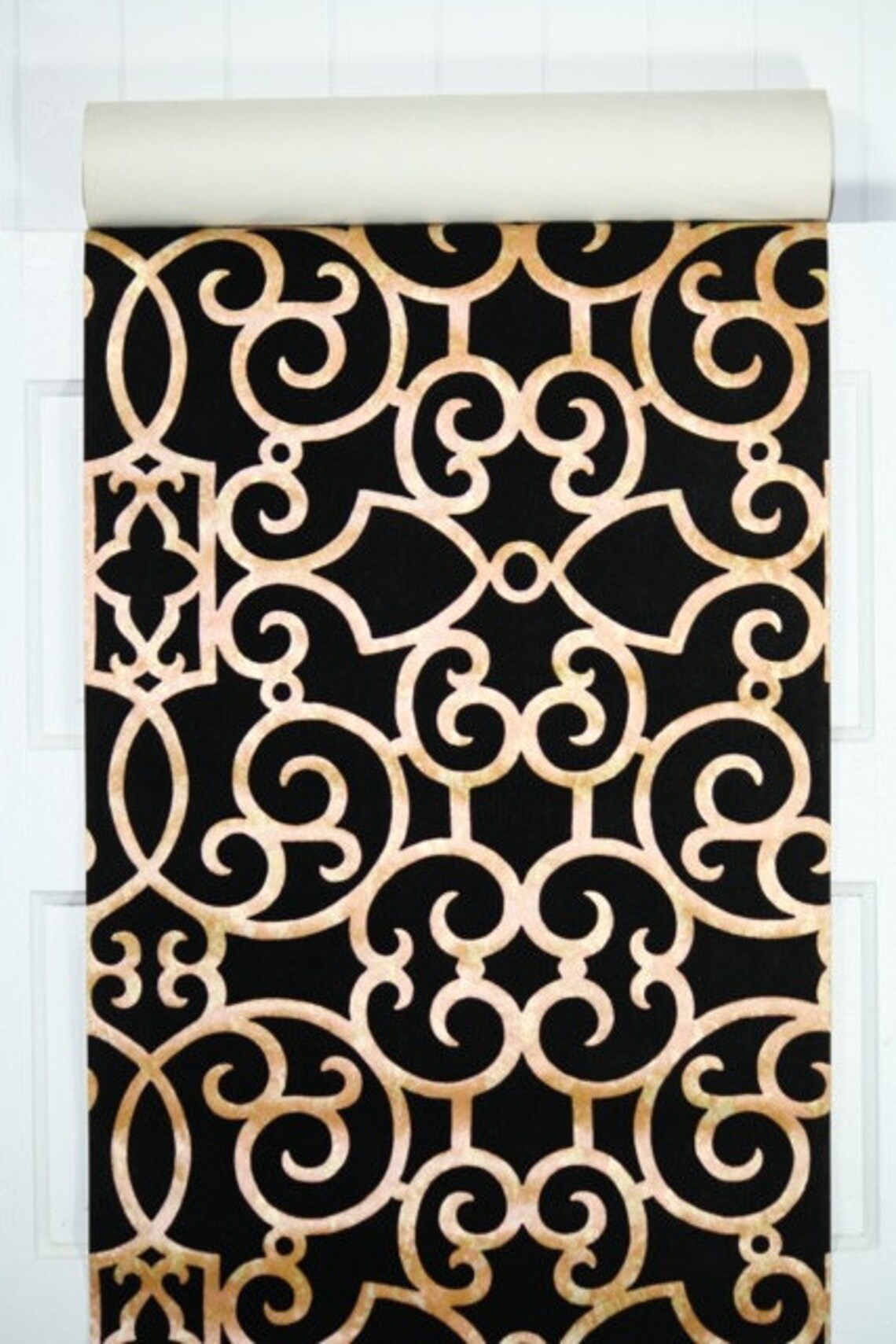 Retro Flock Wallpaper by the Yard 70s Vintage Flock Wallpaper - Etsy