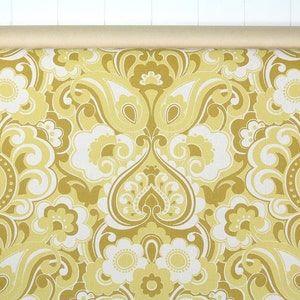 Retro Wallpaper by the Yard 60s Vintage Wallpaper 1960s Mod Yellow and ...