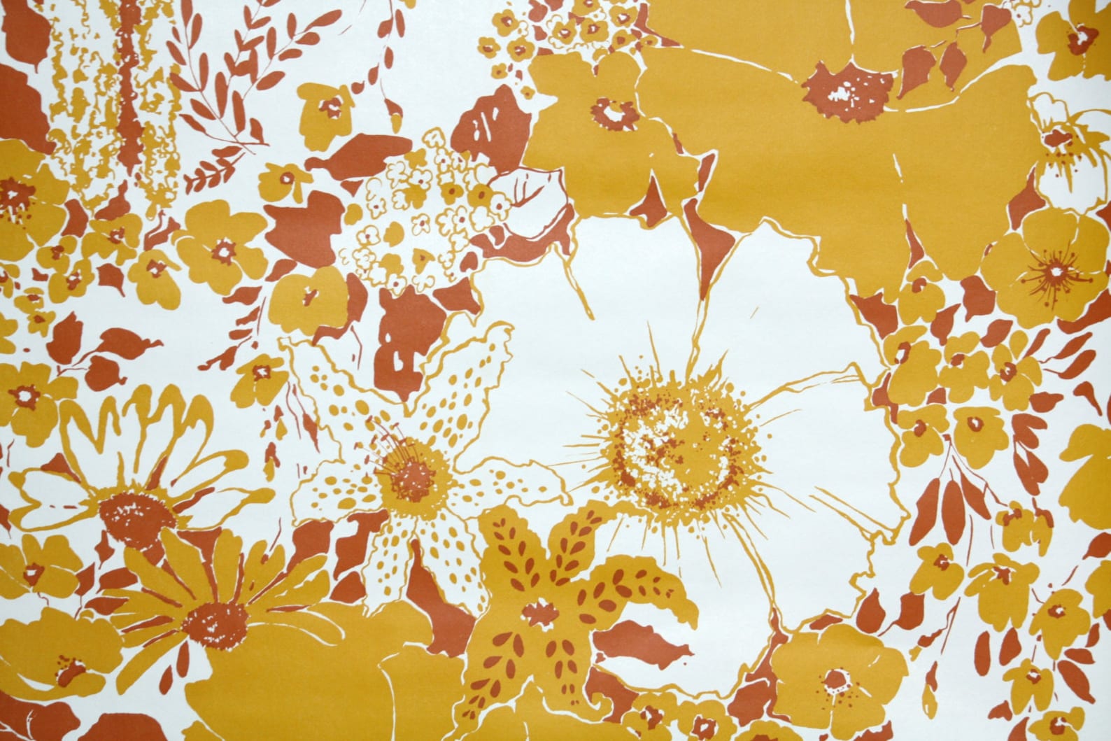 Retro Wallpaper by the Yard 70s Vintage Wallpaper 1970s - Etsy