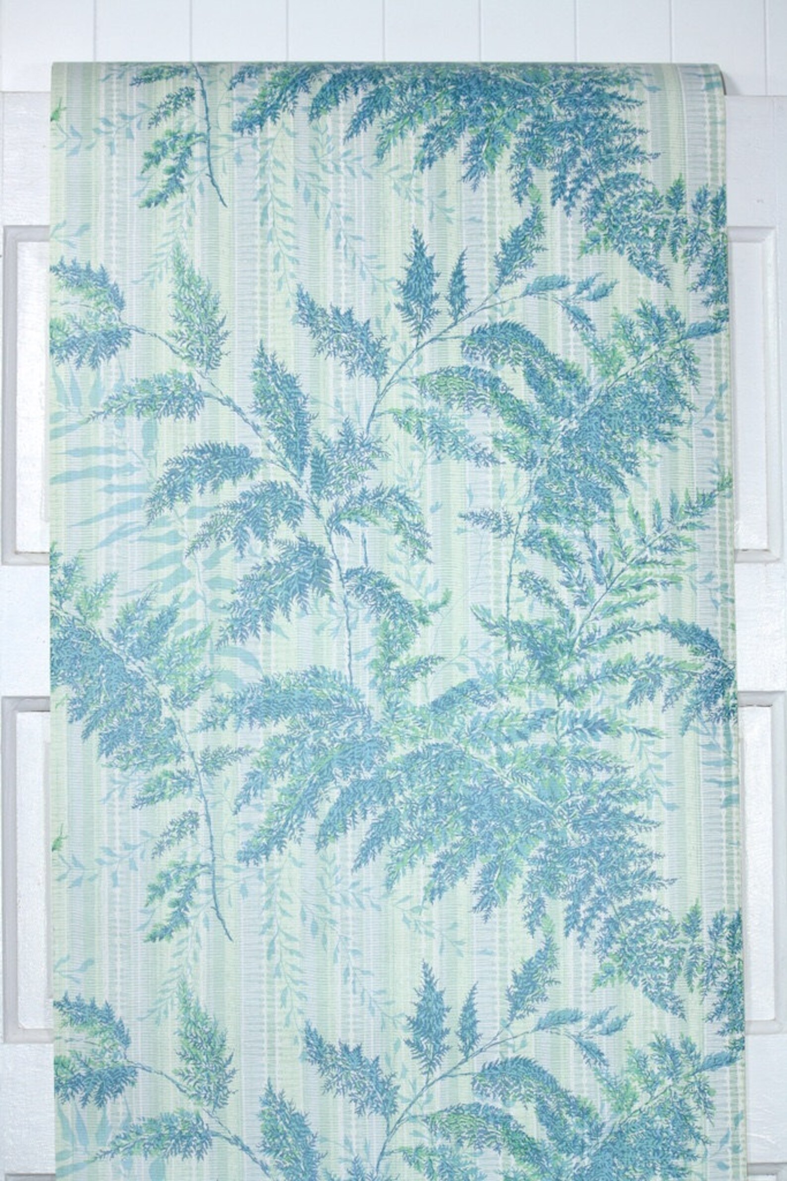 Retro Wallpaper by the Yard 70s Vintage Wallpaper 1970s Blue | Etsy