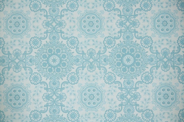 Retro Wallpaper by the Yard 70s Vintage Wallpaper 1970s Blue - Etsy