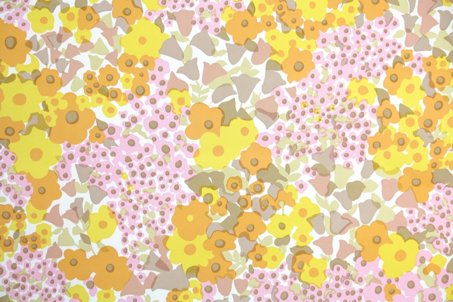 Retro Wallpaper by the Yard 70s Vintage Wallpaper 1970s Pink - Etsy