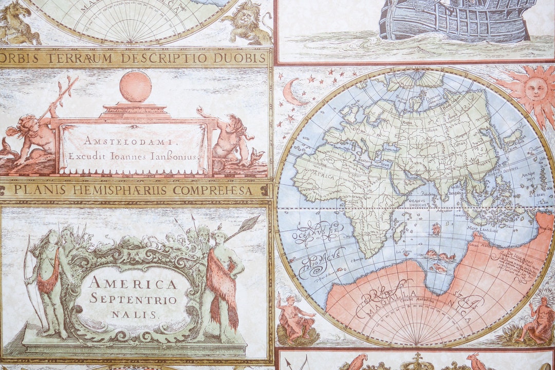 Retro Wallpaper by the Yard 80s Vintage Wallpaper 1980s Novelty ...