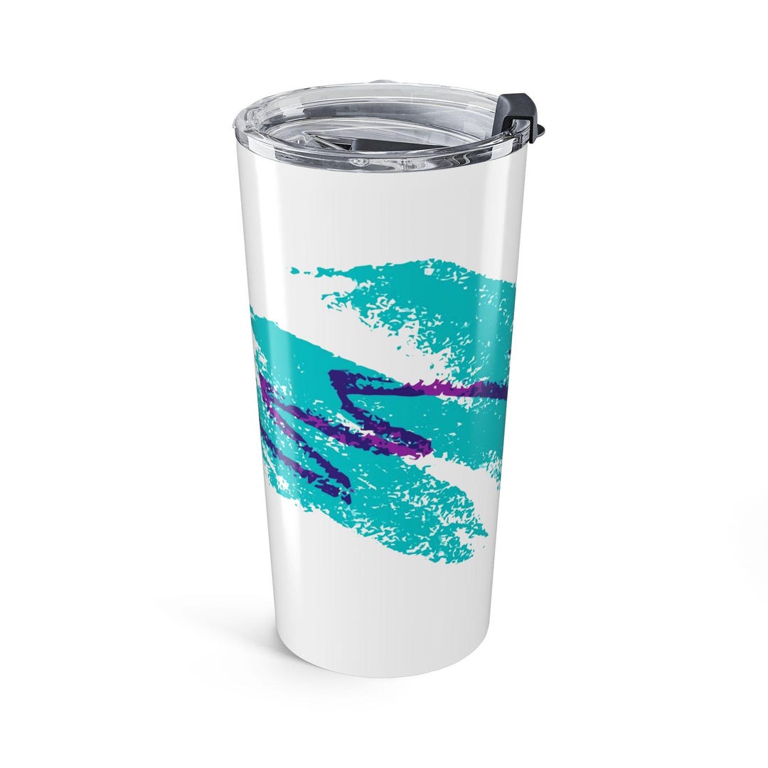 Jazz Cup Tumbler 20oz, Retro 90s Throwback Teal Purple Mug, Vintage ...
