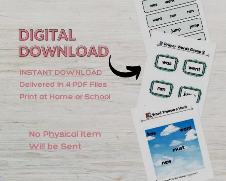 Dolch Primer Sight Words Workbook | High-frequency Words | Instant ...