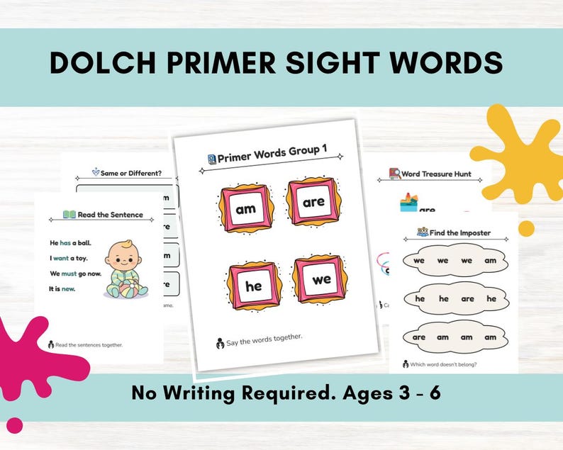 Dolch Primer Sight Words Workbook | High-frequency Words | Instant ...