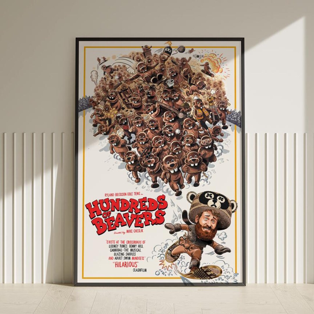 Hundreds of Beavers Classic Movie Poster, Home Room Decor, Wall Art ...