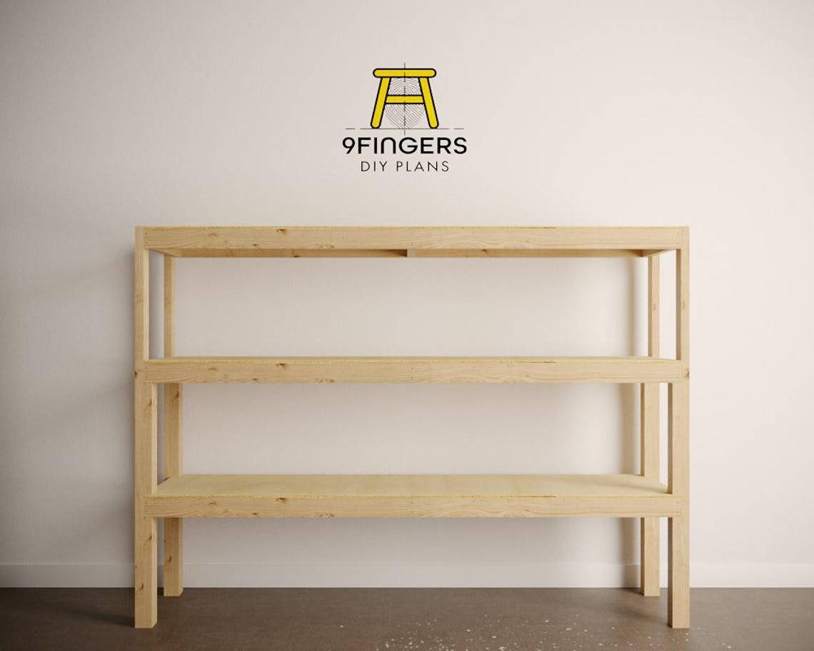 DIY Garage Shelf Plans – 2x4 Woodworking, 99" Wide (digital Download ...