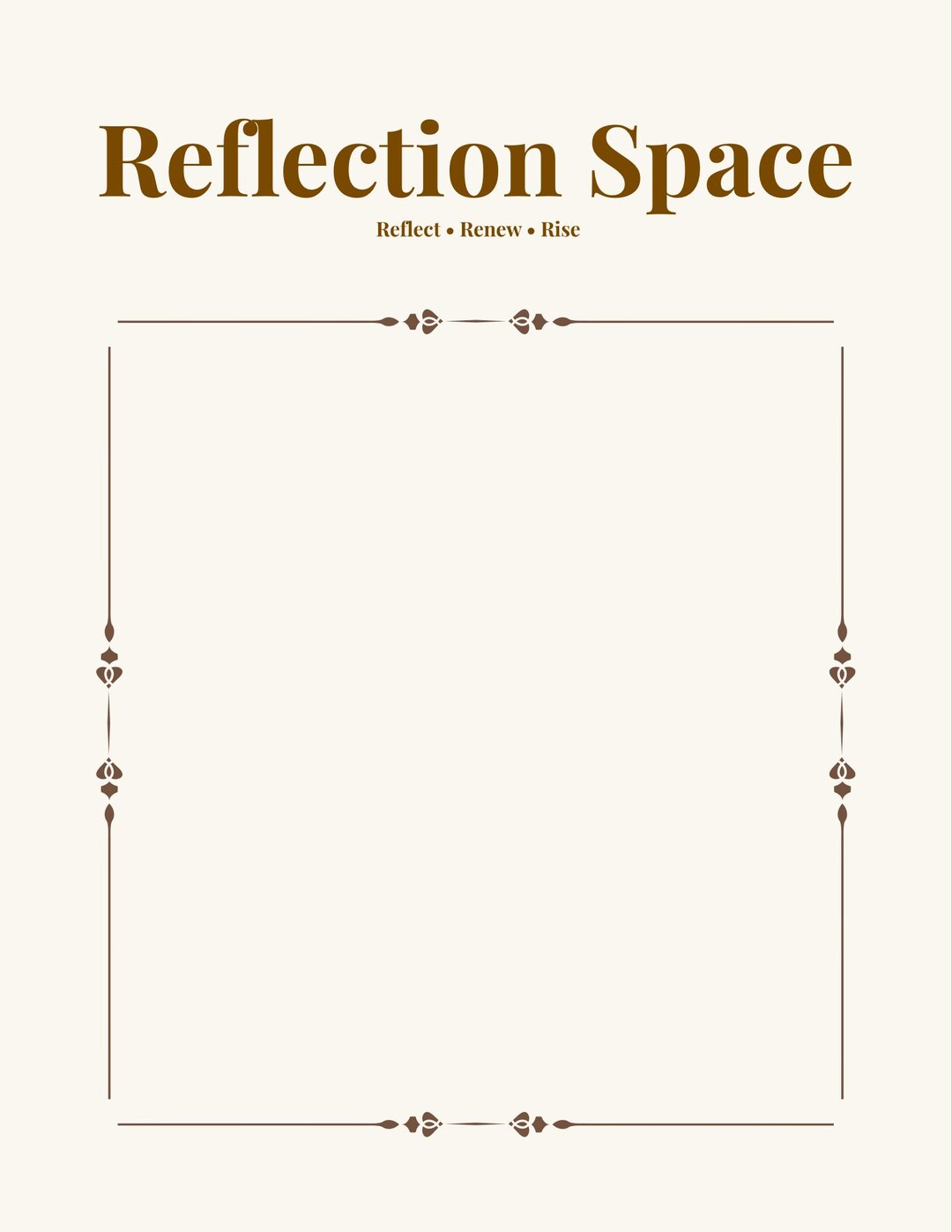 Reflection Space Printable | Reflect Renew Rise | Minimal & Floral ...