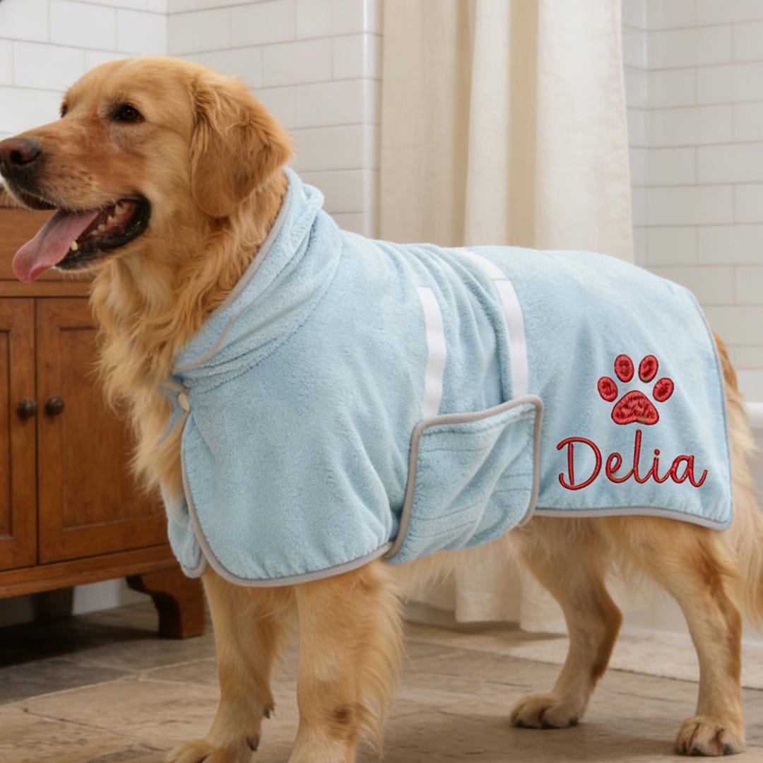 Personalized Dog Towel With Hood,large Dog Bath Towel, Customized Dog ...