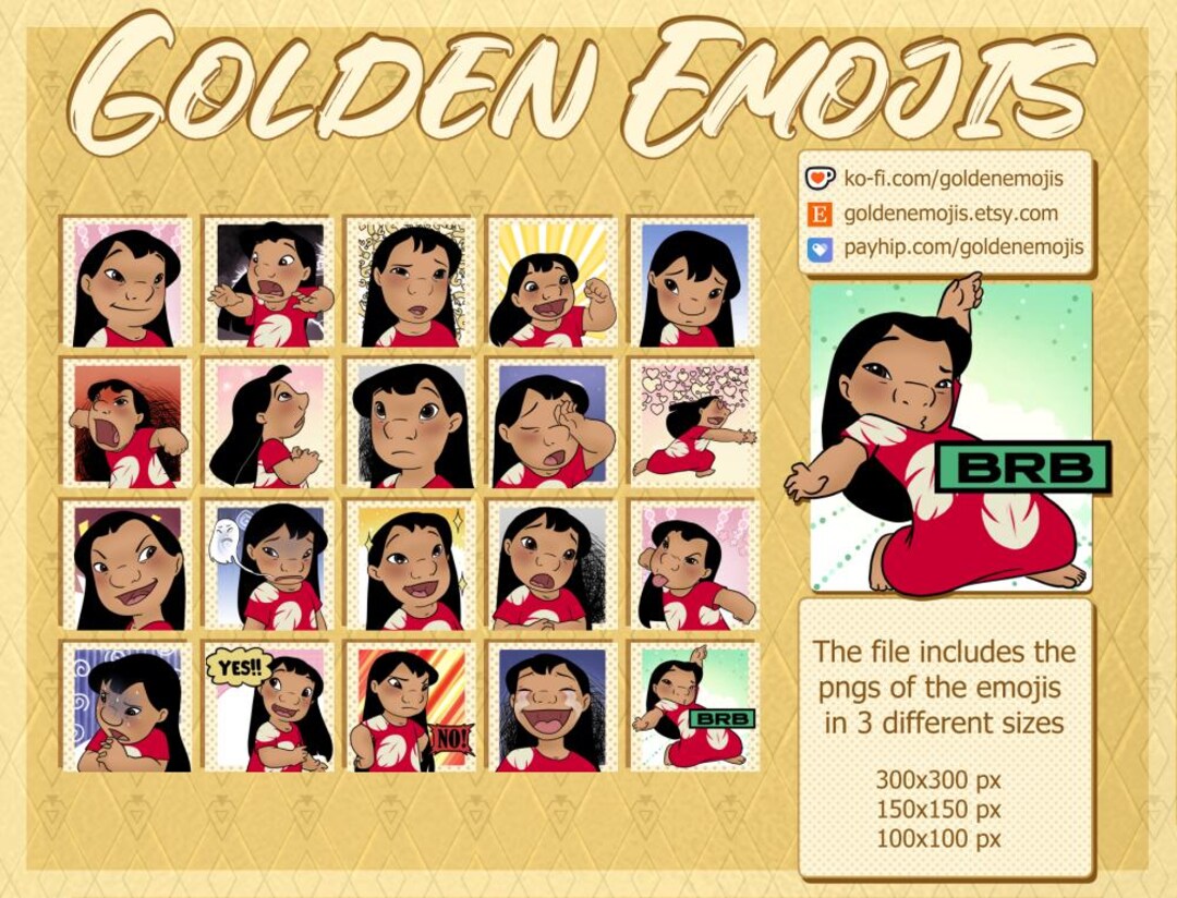 Lilo Emojis 01 | Stickers - Etsy