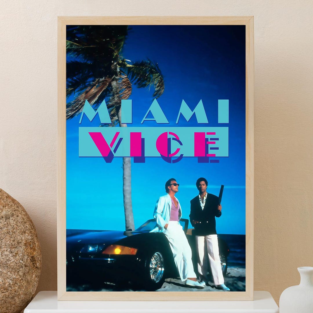 1984 Miami Vice Movie Poster-canvas Print-bedroom Decor-wall Art-gift ...