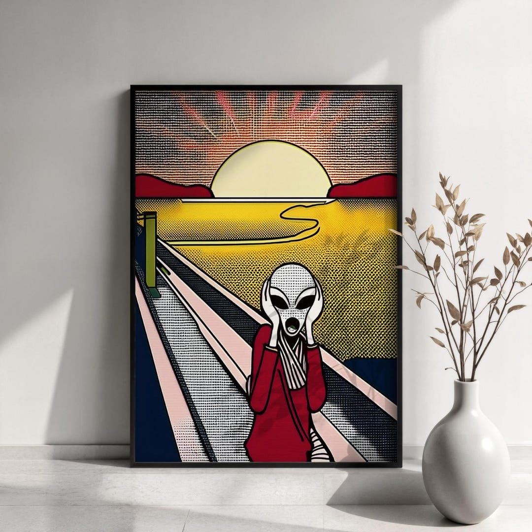 Framed Poster the Scream of Edvard Munch – Modern Pop Art Version ...