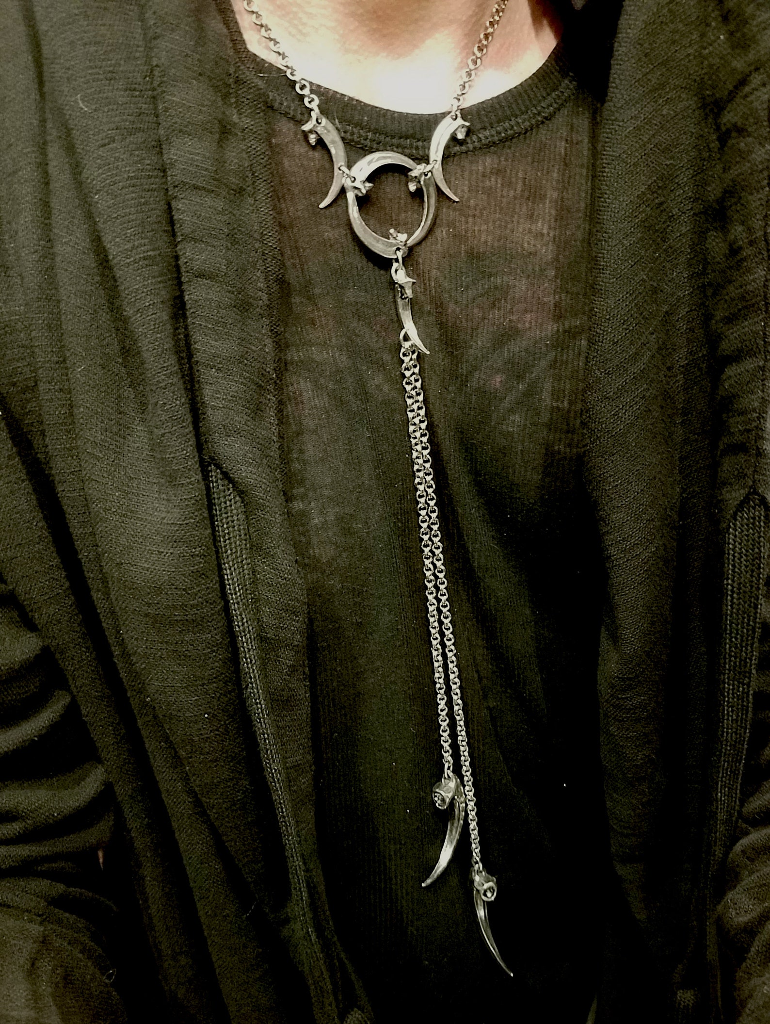 Long Raven & Golden Eagle Claws Necklace. Claw Jewelry. DCN - Etsy