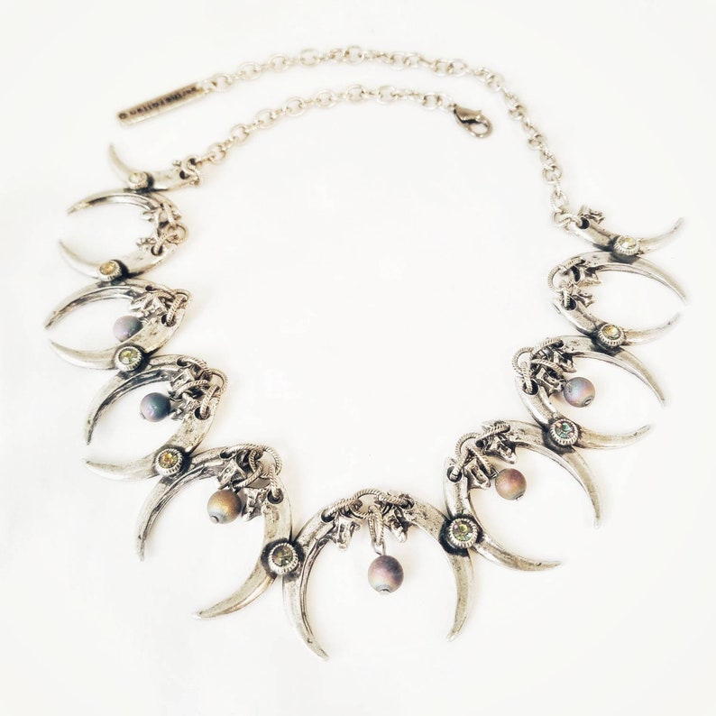 Raven Collar. Raven Claw Necklace. Drusy Beads. Bird Claws. | Etsy