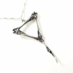 Bone Triangle With Owl Claw Necklace. Bones. DBN. Made to Order - Etsy