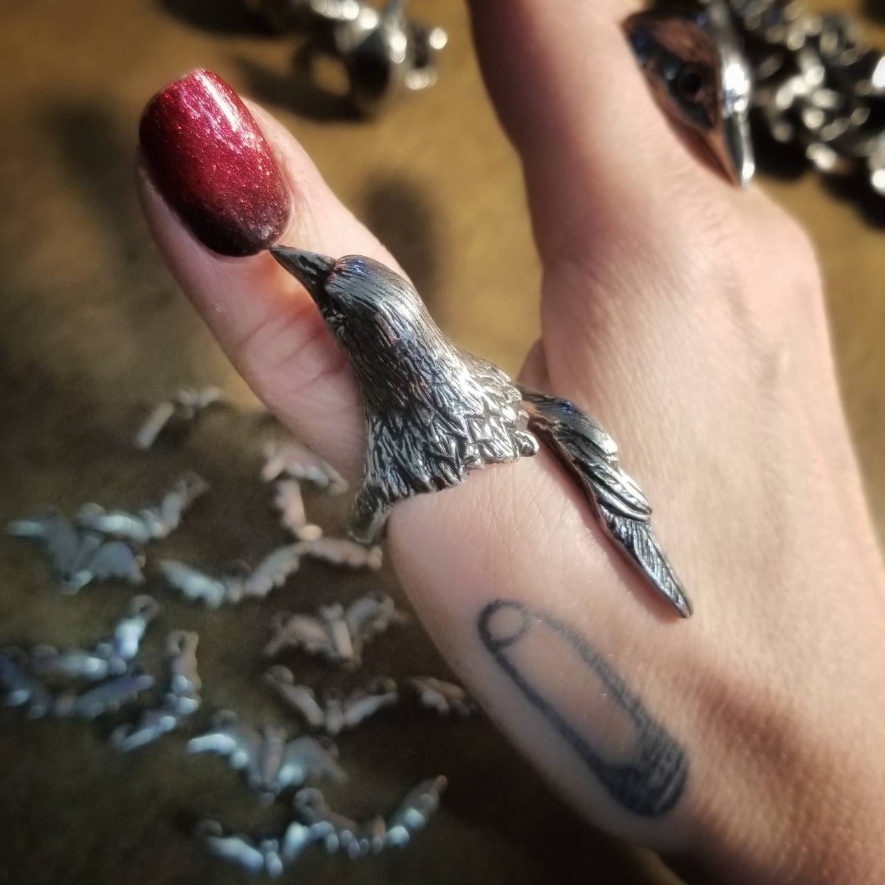 Bird Wrap Ring. Crow Ring. Raven Ring. Bird Ring | Etsy