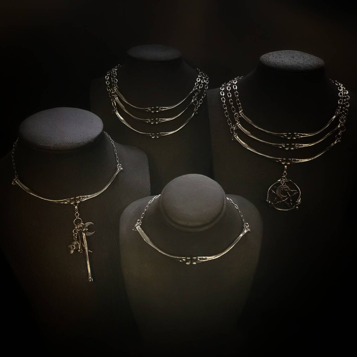 Bone Chokers. Single & Triple Bone Chokers. Chicken Bones. - Etsy