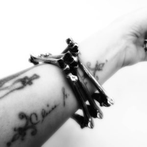 Raven Bone Bangles. Bone Jewelry. Bone Bracelet. Bone Bangle.. Made to ...