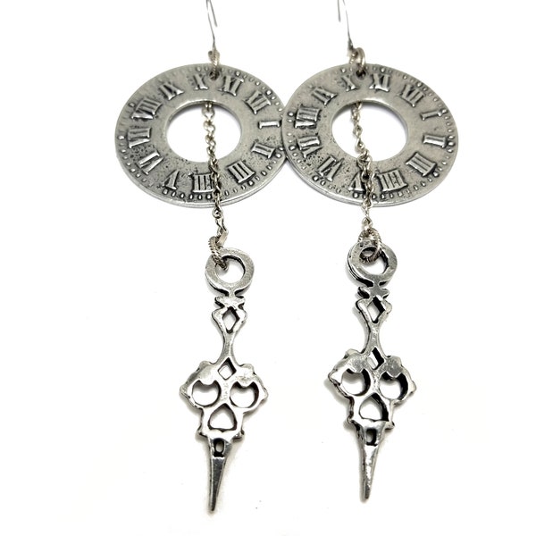 Clock Earrings - Etsy