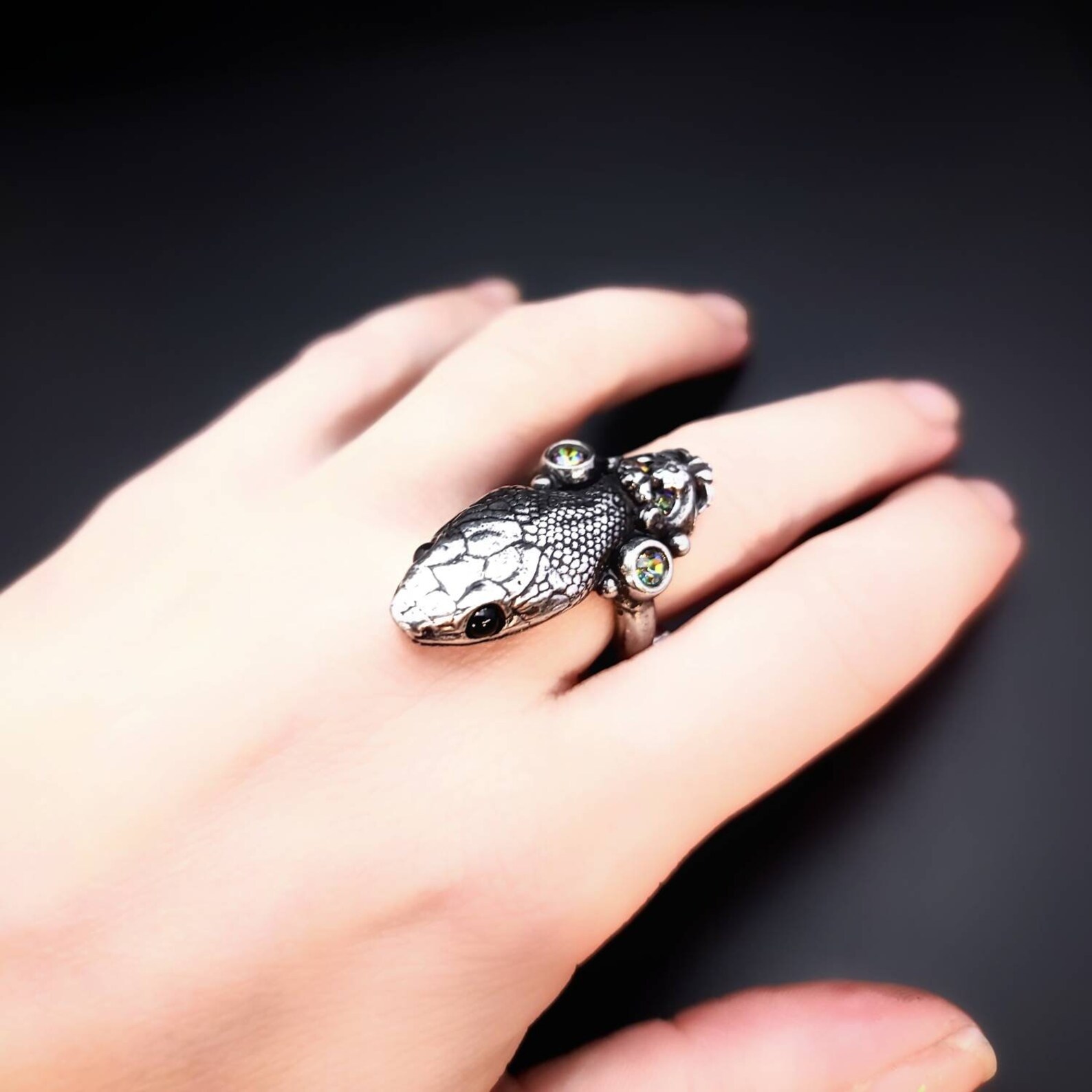 Rat Snake Ring. Snake Head Ring. Made to Order - Etsy