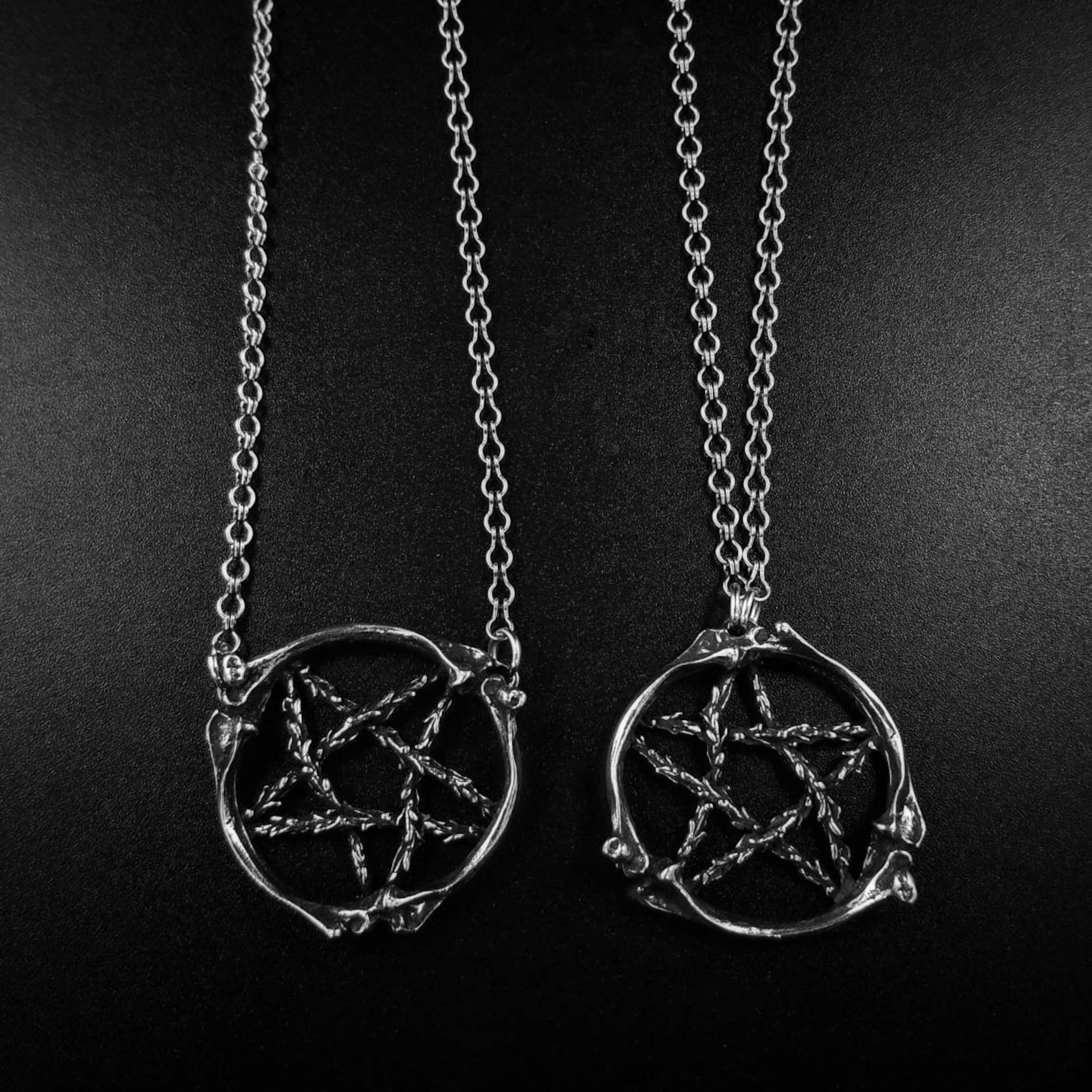Bone and Twig Pentagram. Pentagram Necklace. Witch Necklace. DBN No ...